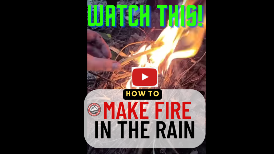 How to Start a Fire in the Rain [VIDEO] | Frontier Survival